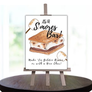 Editable S’mores Bar S’mores Sign Menu Baby Shower Smore to Love S More ...