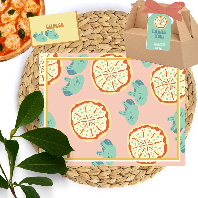 Pizza & Pajama Party Printables – Sleepover Decor Set (canva Template ...