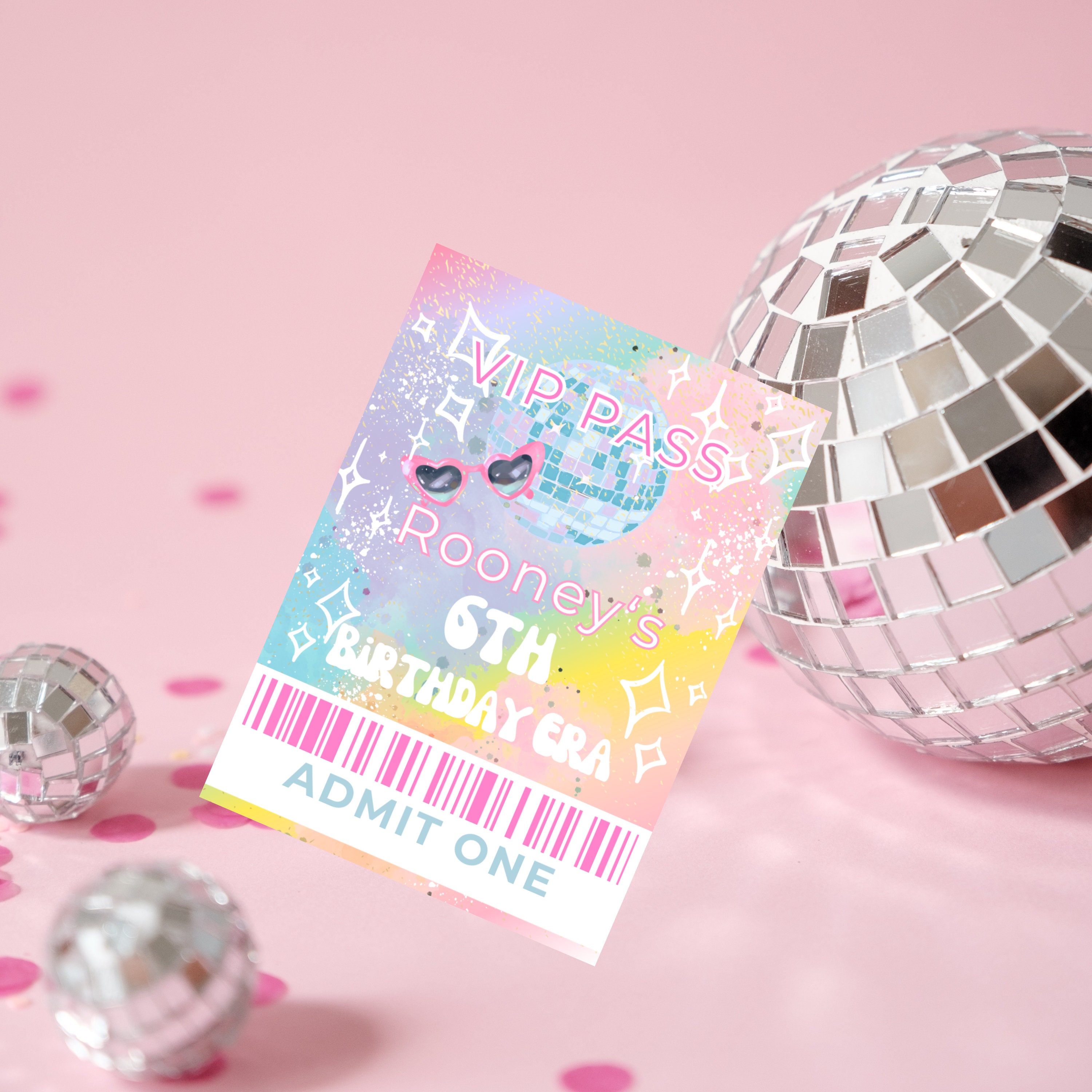 Editable Birthday Era Party VIP Tag Vip Pass You Tags Music Swifty ...