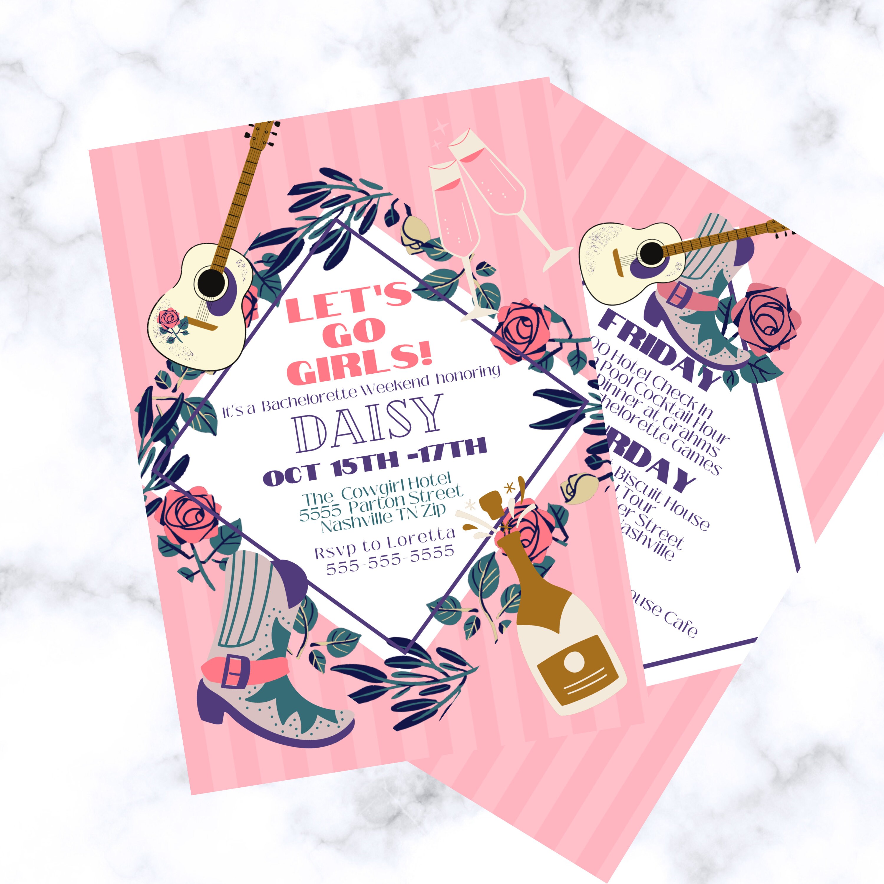 Editable- Austin Bachelorette Invitation Austin Bachelorette Invite ...