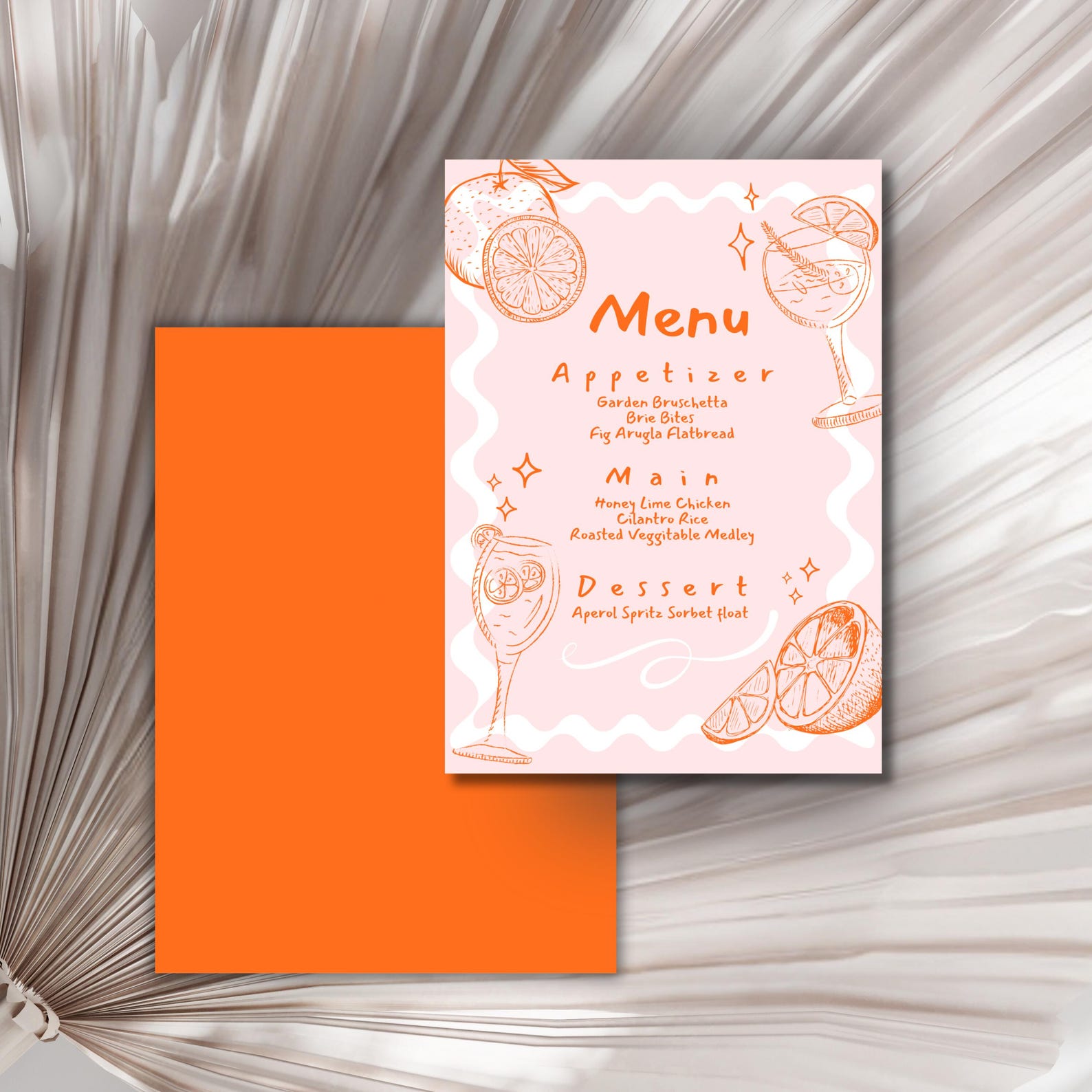 Editable-citrus Spritz Menu Doodle Hand Drawn Feeling Spritzy ...