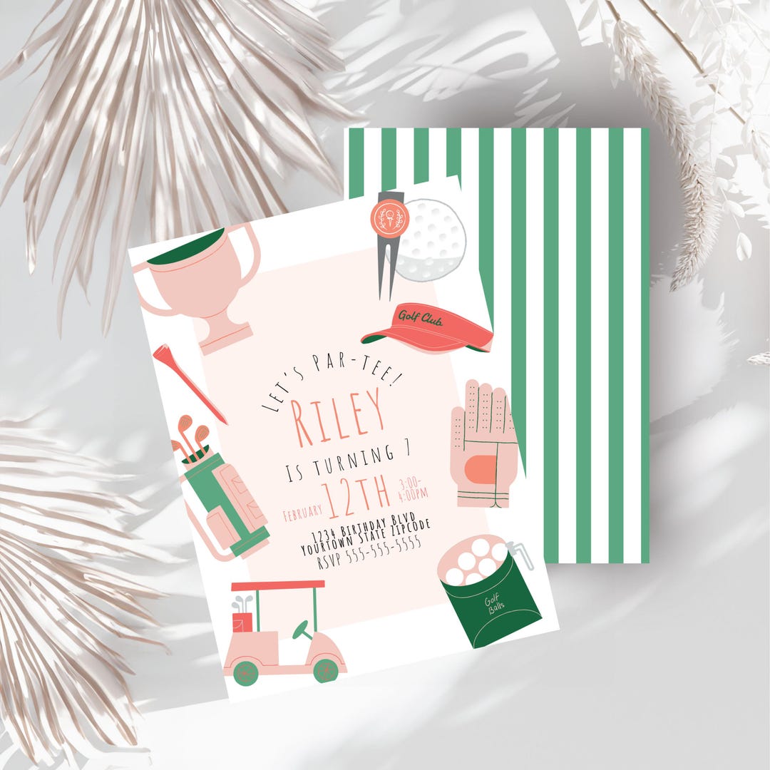 Editable It’s a Partee Golf Birthday Invitation Golf Par-tee Party ...