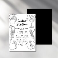 Apple Cider Bar Sign: Fall Watercolor Party Decor (instant Download) - Etsy