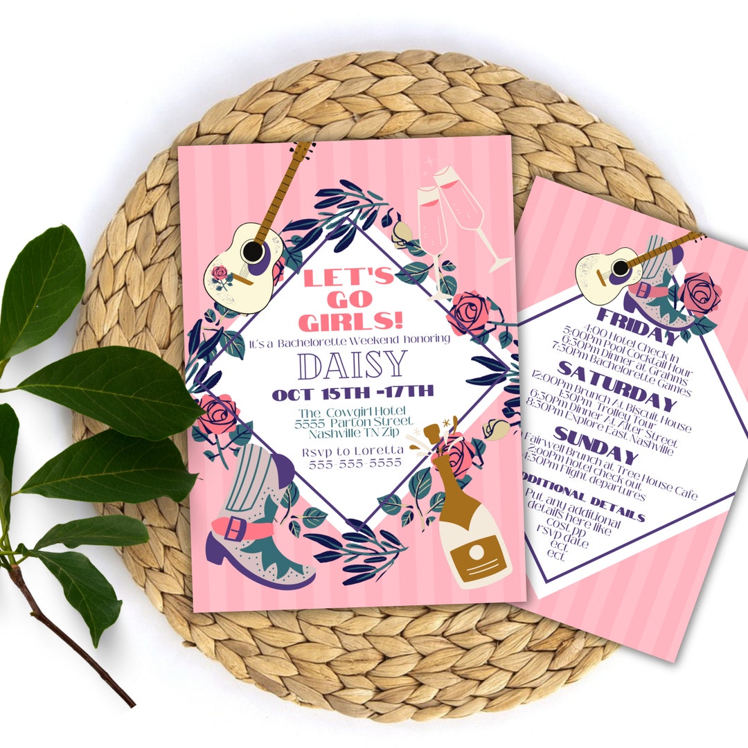 Editable Austin Bachelorette Invitation Austin Bachelorette Invite ...