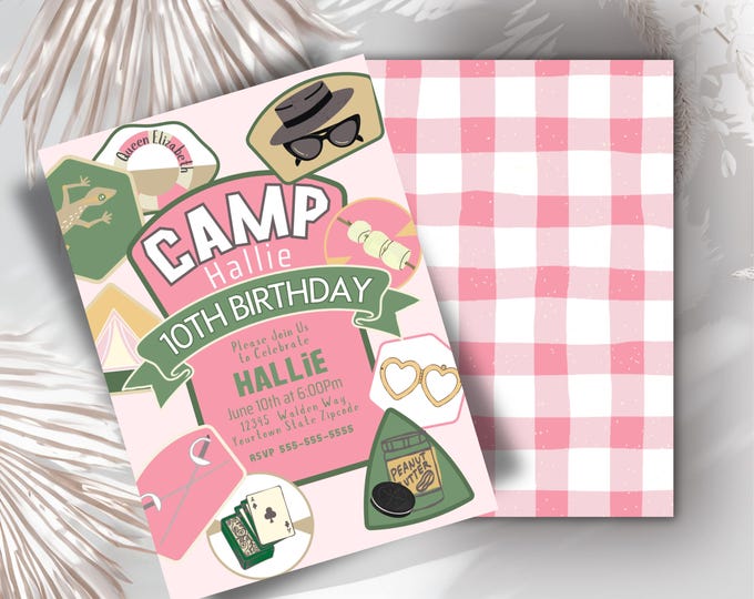 Parent Trap Birthday Invitation: Camp Walden Party, Editable Canva ...
