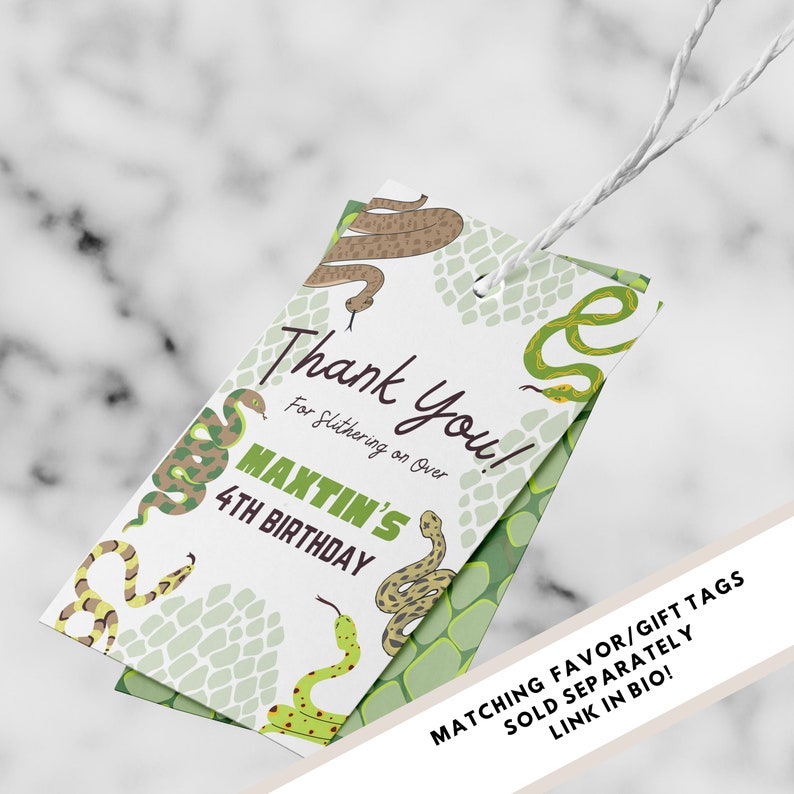 Editable Snake Theme Invite Reptile Theme Party Boys Birthday ...