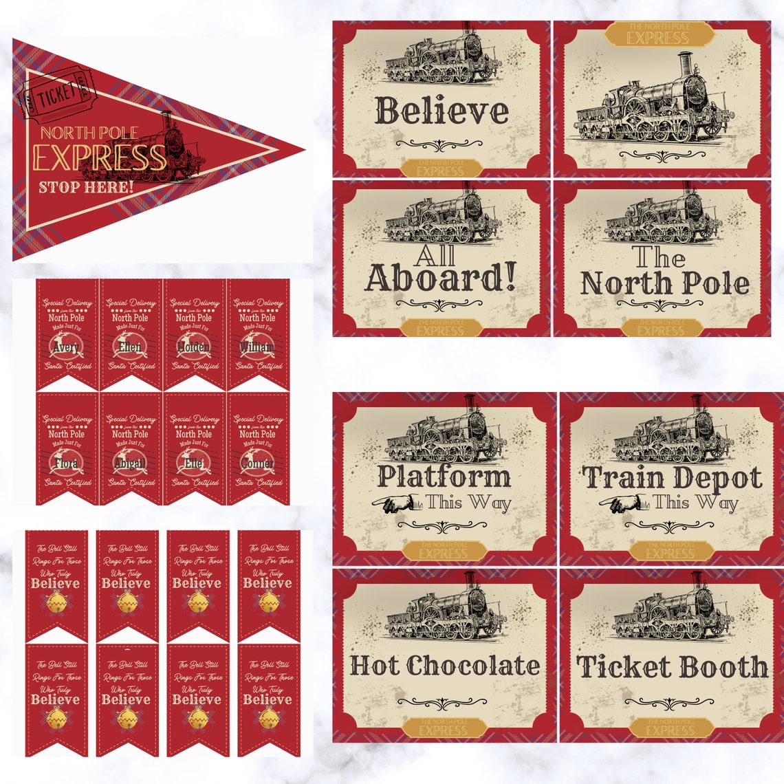 Editable Northpole Express Train Party Printable Magic Santa - Etsy