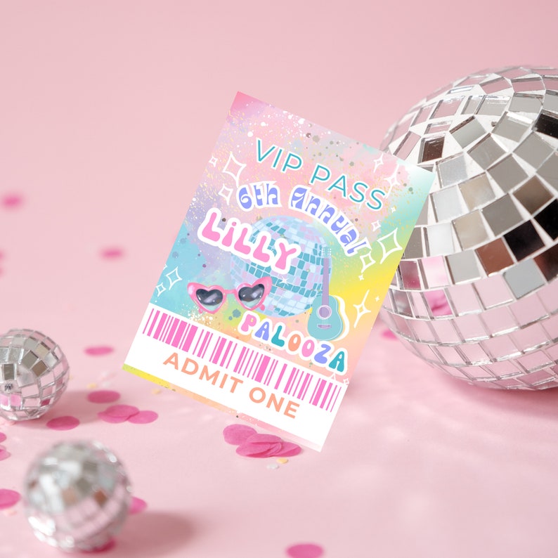 Editable Palooza Party VIP Tag Thank You Tags Music Festival Party ...