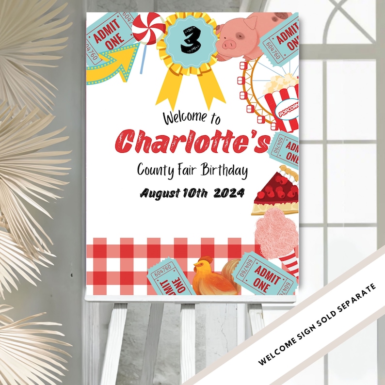 County Fair Party -editable Invitation -ticket Invitation -fair ...