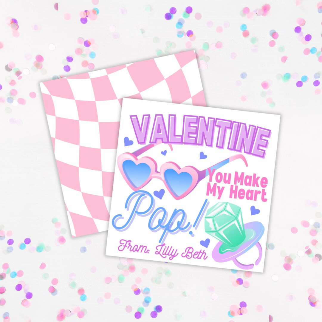 Editable Valentines, Ring Pop Valentine Printable Cards You Make My ...