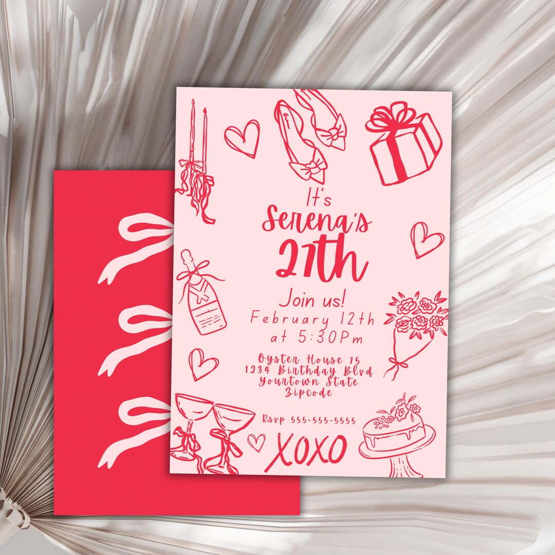 Editable Fancy Bow Disco Party Invites, Bow Garden Theme Party Coquette ...
