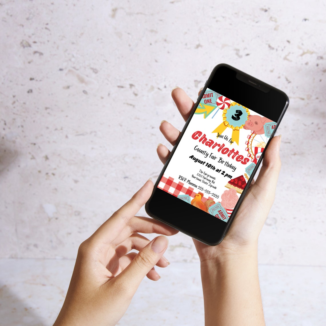 County Fair Party -editable Invitation -ticket Invitation -fair ...