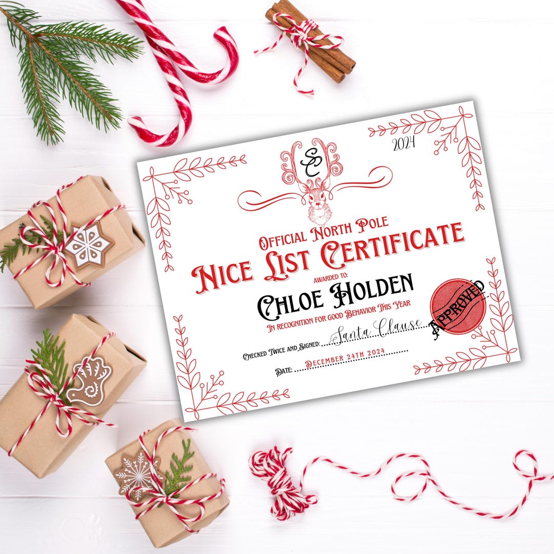 Editable Letters From Santa Packages Reindeer Food Nice List ...