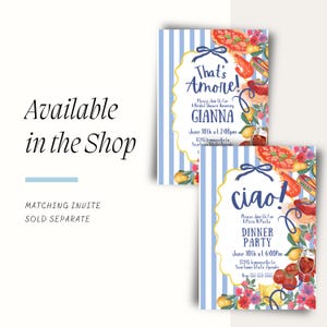Editable- Italian Summer Rehearsal Dinner Party Italy Mediterranean ...