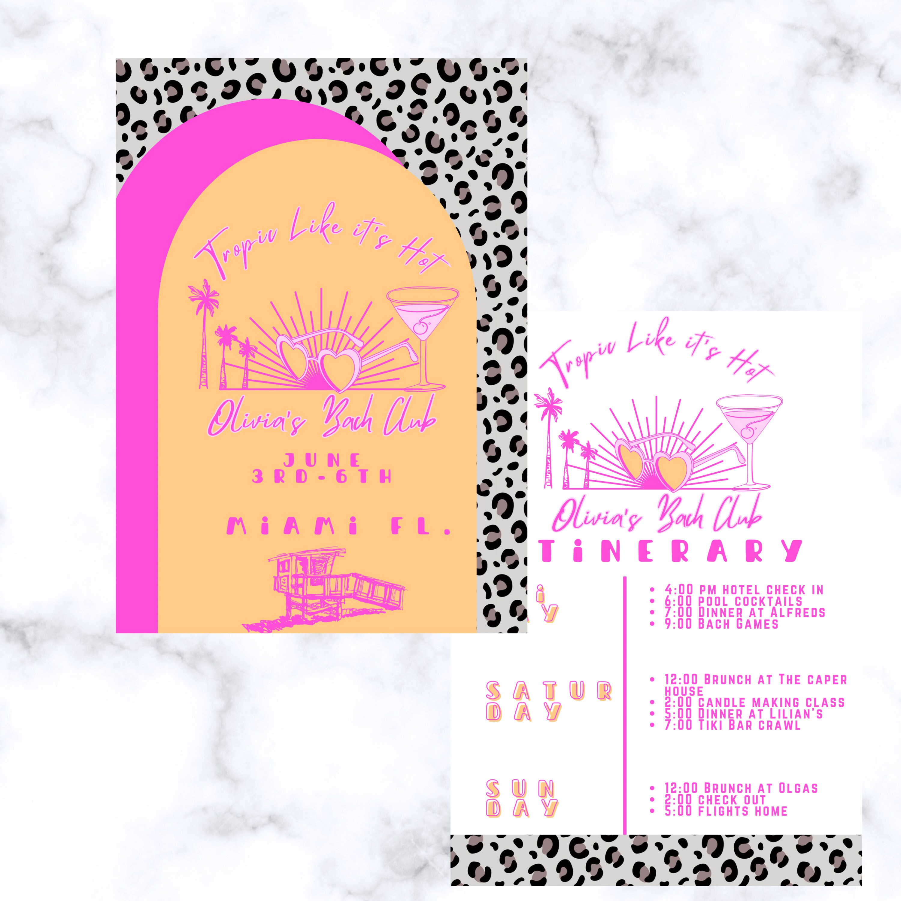 Editable- Miami Bachelorette Invitation Tropical Beach Bachelorette ...