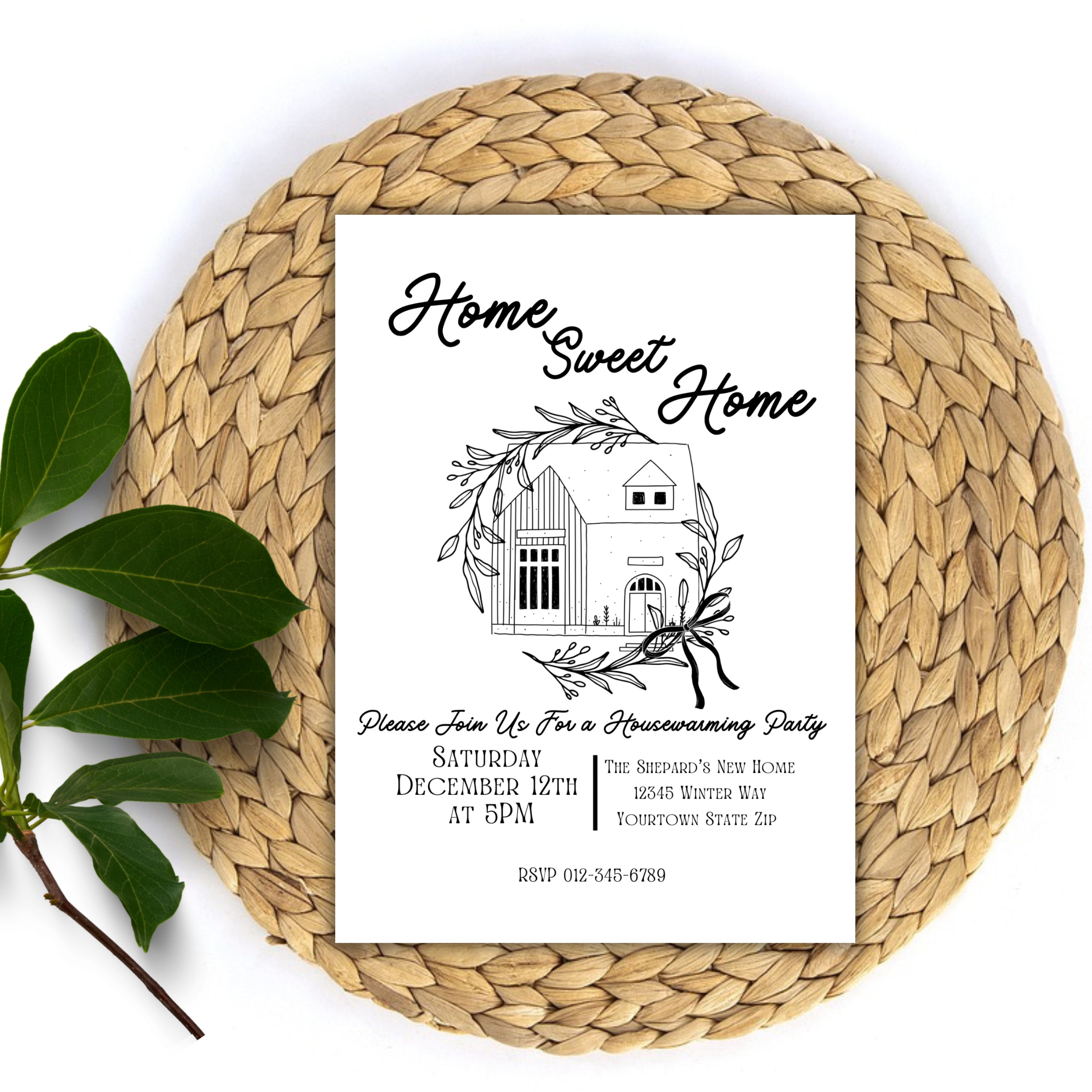Editable Modern House Warming Party Invite Open House Party - Etsy
