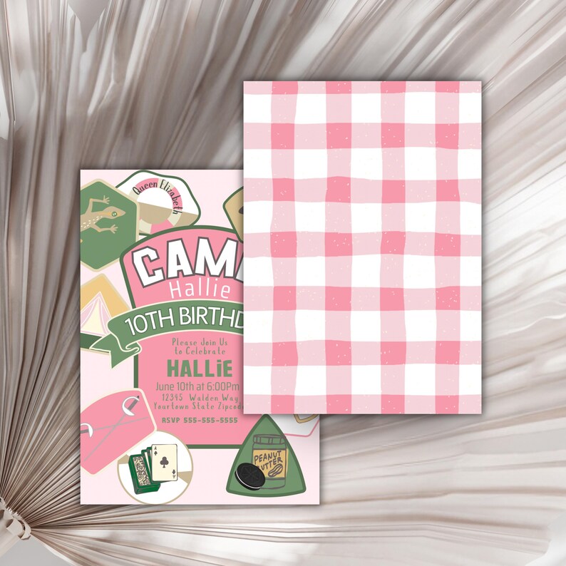 Parent Trap Birthday Invitation: Camp Walden Party, Editable Canva ...