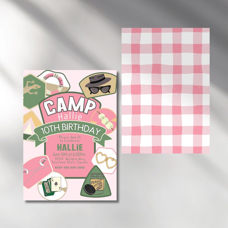 Parent Trap Birthday Invitation: Camp Walden Party, Editable Canva ...