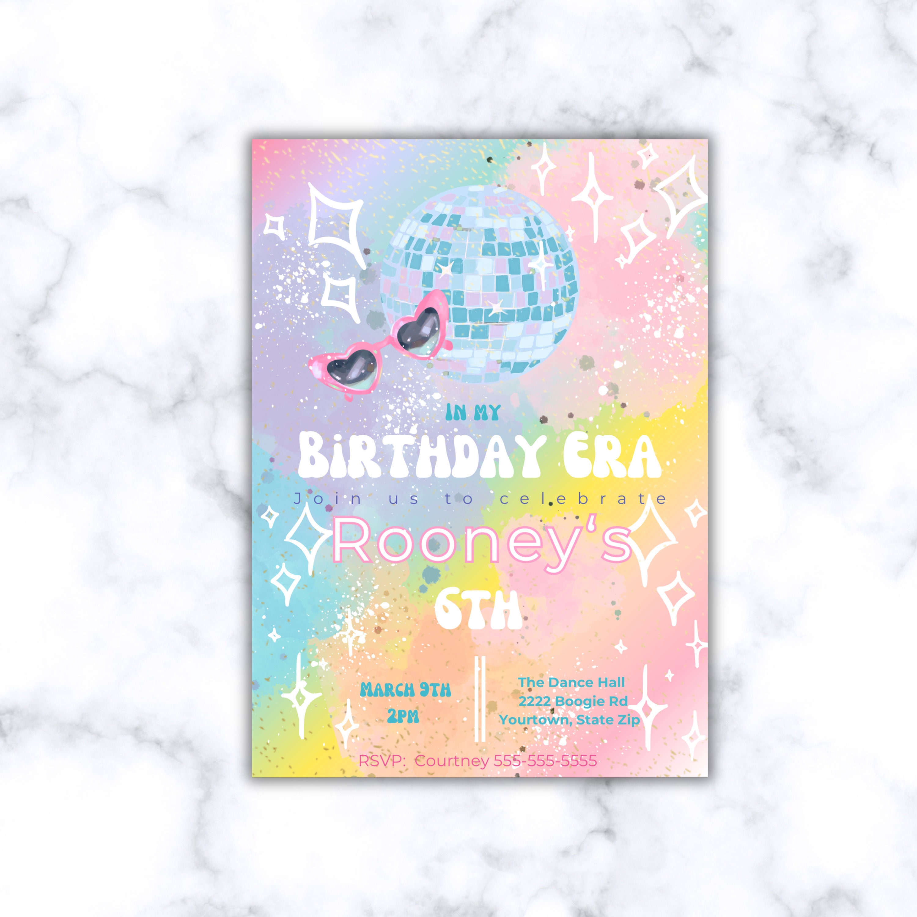 Editable in My Birthday Era Inspired Swiftie Eras Birthday Invitation ...