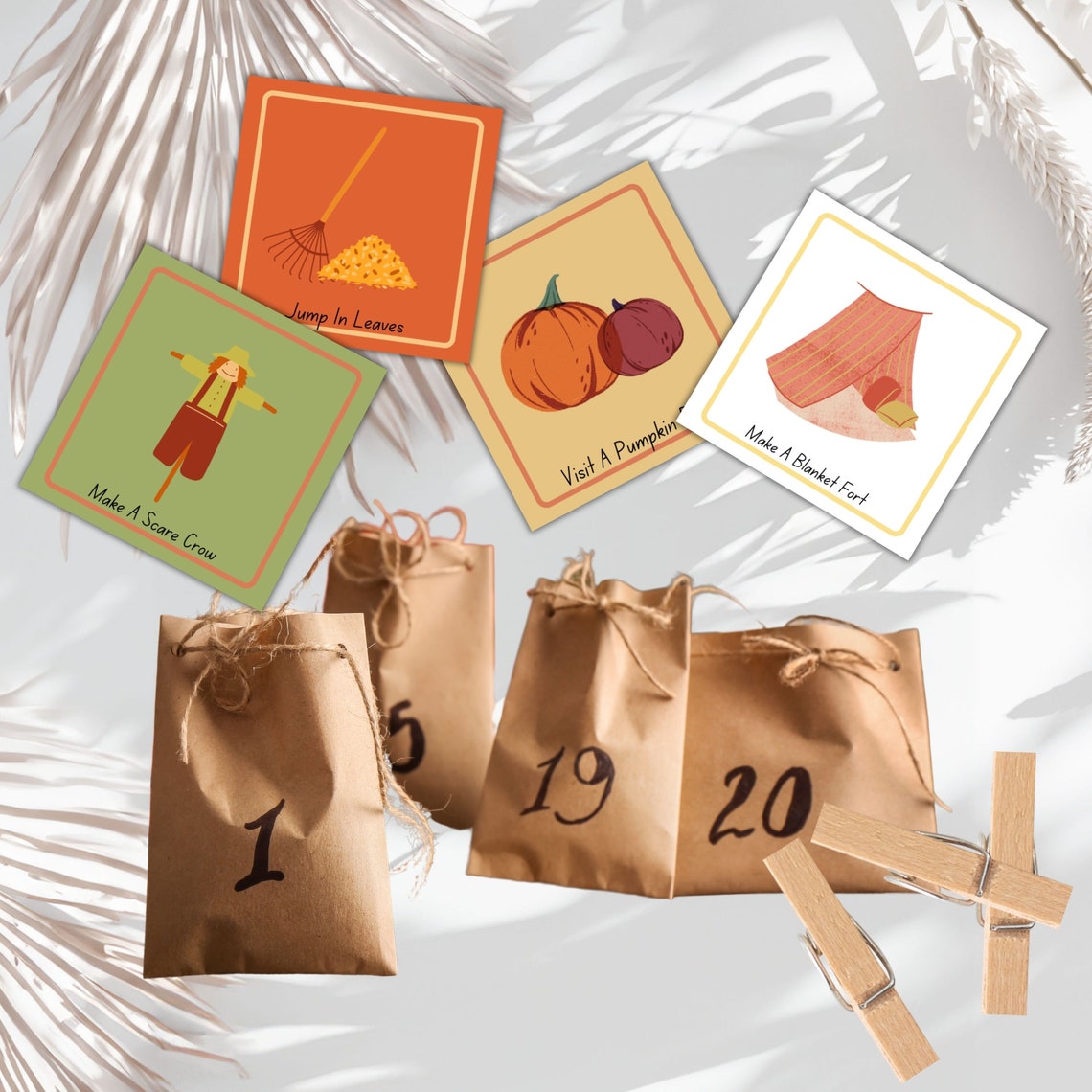 Printable Fall Advent Activities Cards Halloween Advent Calendar ...