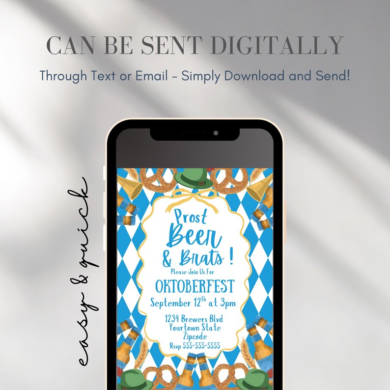 Oktoberfest Invitation Printable Editable Fall Birthday Party Invite ...