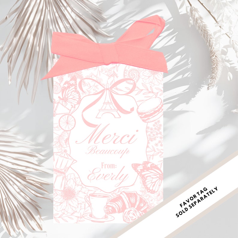 Editable Bonjour Bebe Invite Paris Baby Shower Oh La La Bow Diaper ...