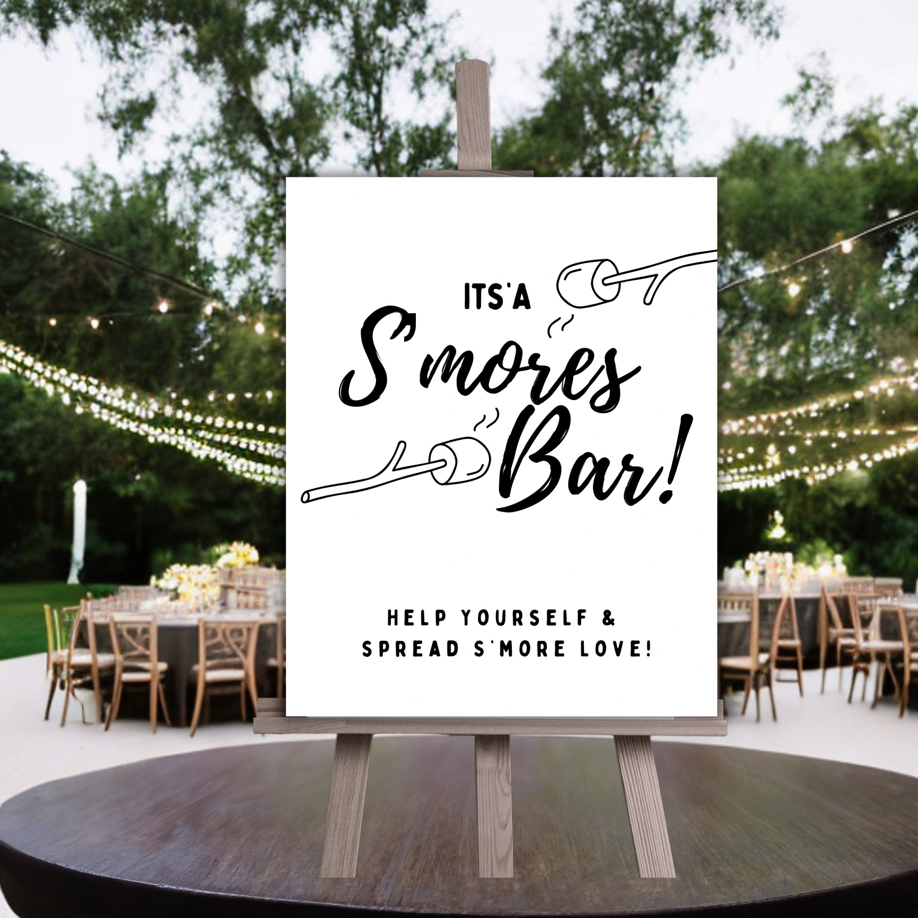 Editable S’mores Bar S’mores Sign Menu Wedding Smore Love S More Bar ...