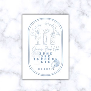 Editable- Key West Bachelorette Tropical Invitation Tropic Like Its Hot ...