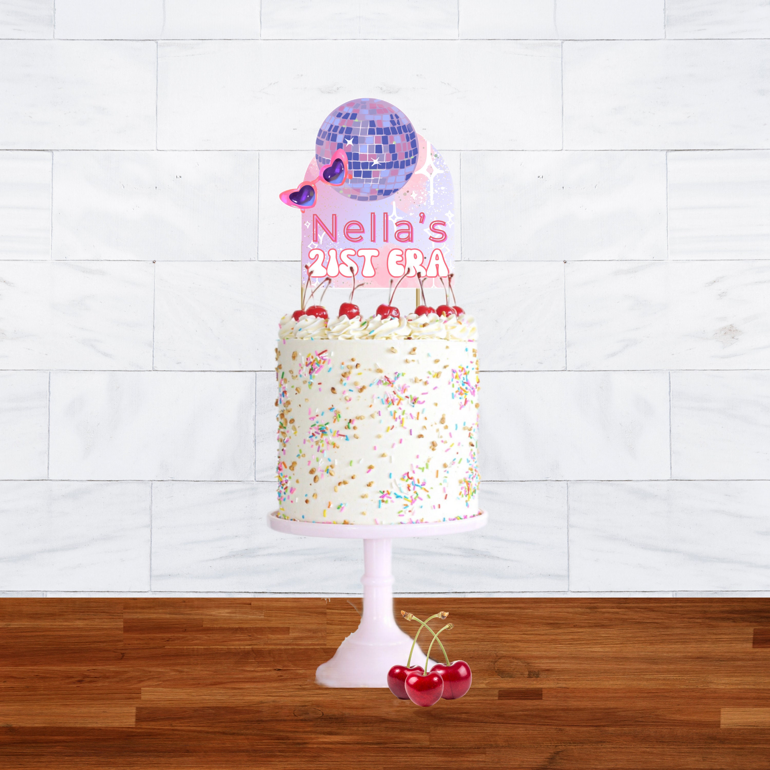 Editable in My Birthday Era Inspired Swiftie Eras Birthday Cake Topper ...