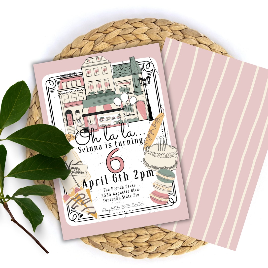 Editable-paris Oh La La Party , French Bistro Party Theme, Cafe Party ...
