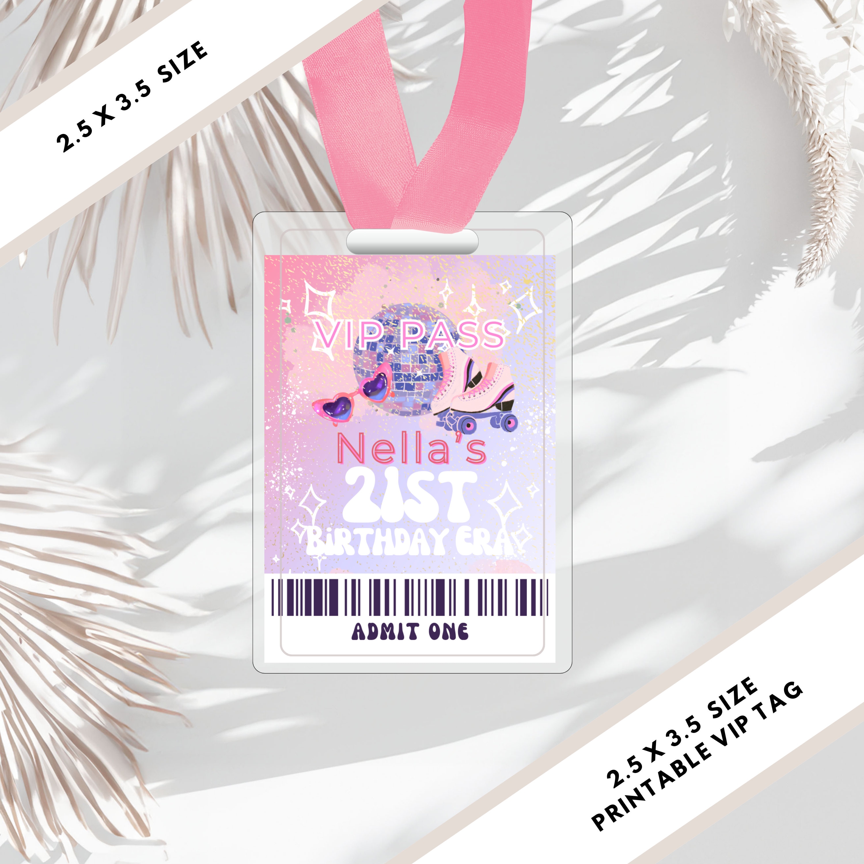 Editable Skate Vip Printable in My Birthday Era Fan Diy Vip Pass ...
