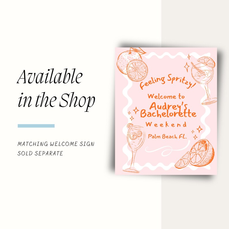 Editable- Summer Spritz Invitation Doodle Hand Drawn Feeling Spritzy ...