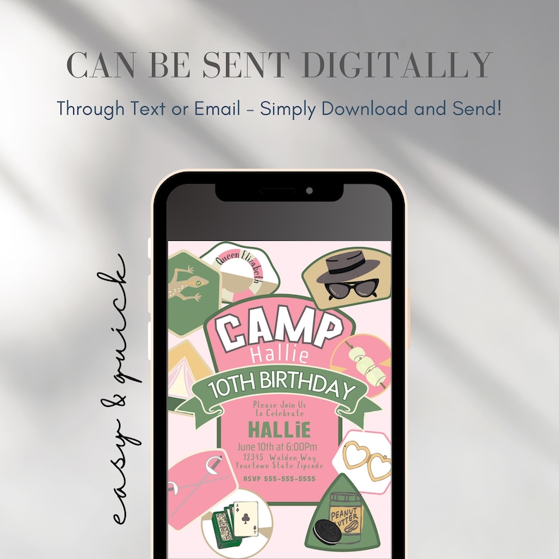 Parent Trap Birthday Invitation: Camp Walden Party, Editable Canva ...