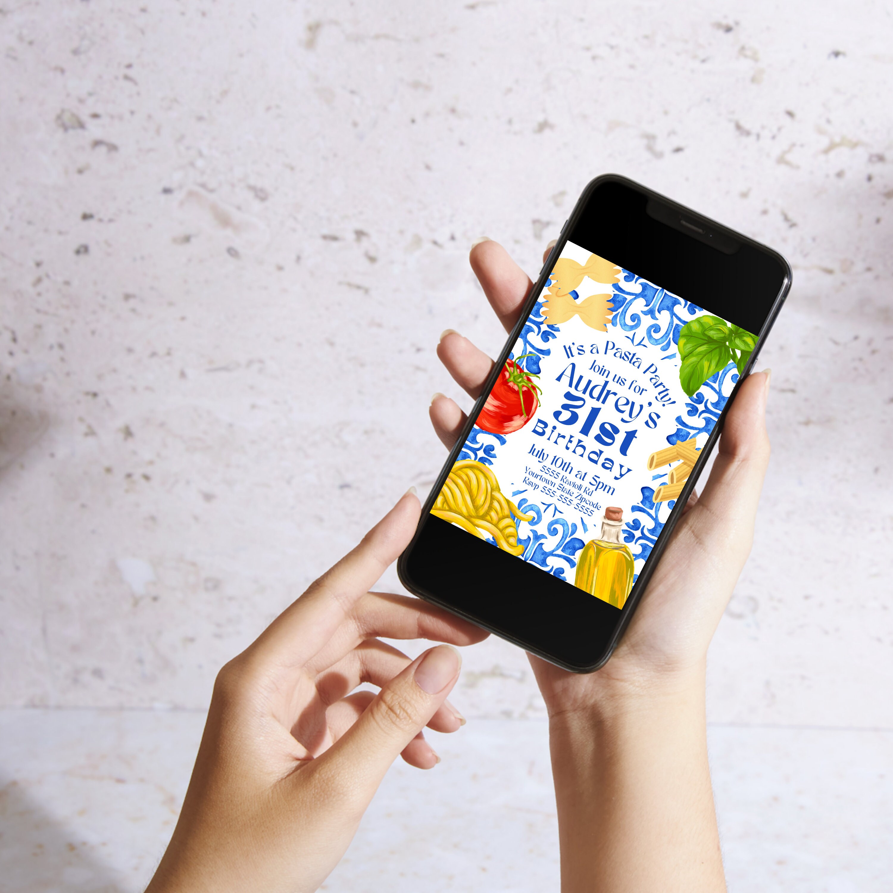 Editable- Italian Dinner Party Invite , Menu , Pasta Birthday Thats ...