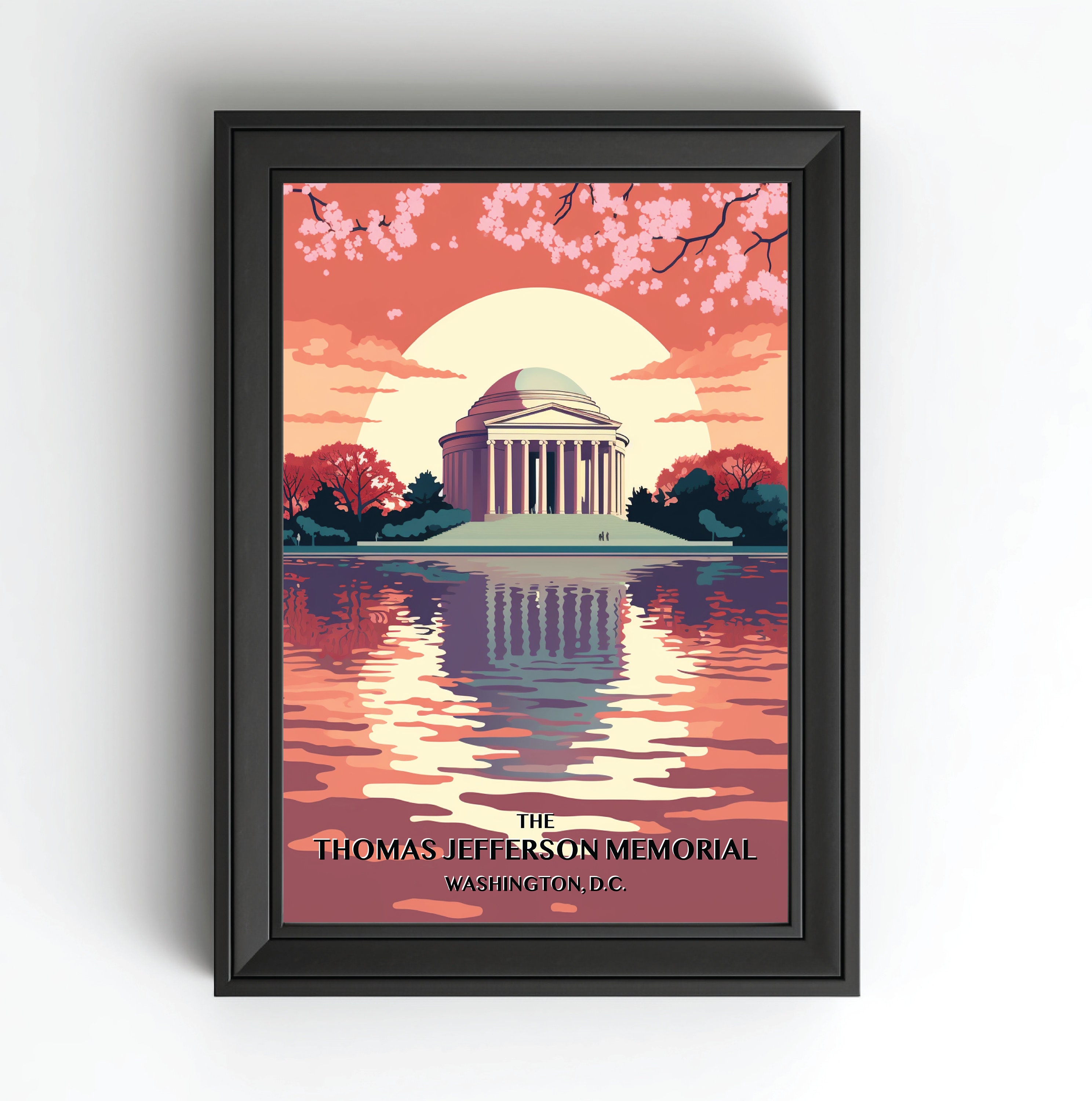 DC Landmarks Digital Poster Set: Jefferson Memorial, Washington ...