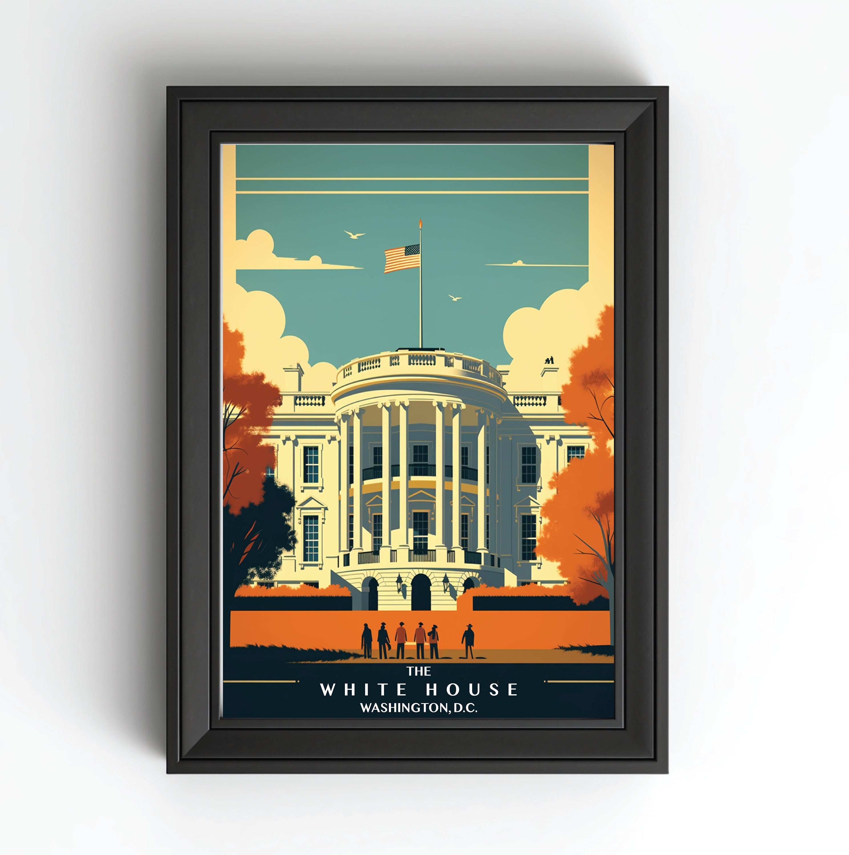DC Landmarks Digital Poster Set: Jefferson Memorial, Washington ...