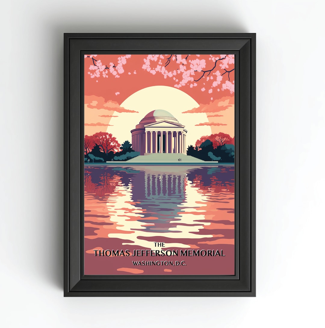 Iconic Thomas Jefferson Memorial Digital Art Poster - Etsy
