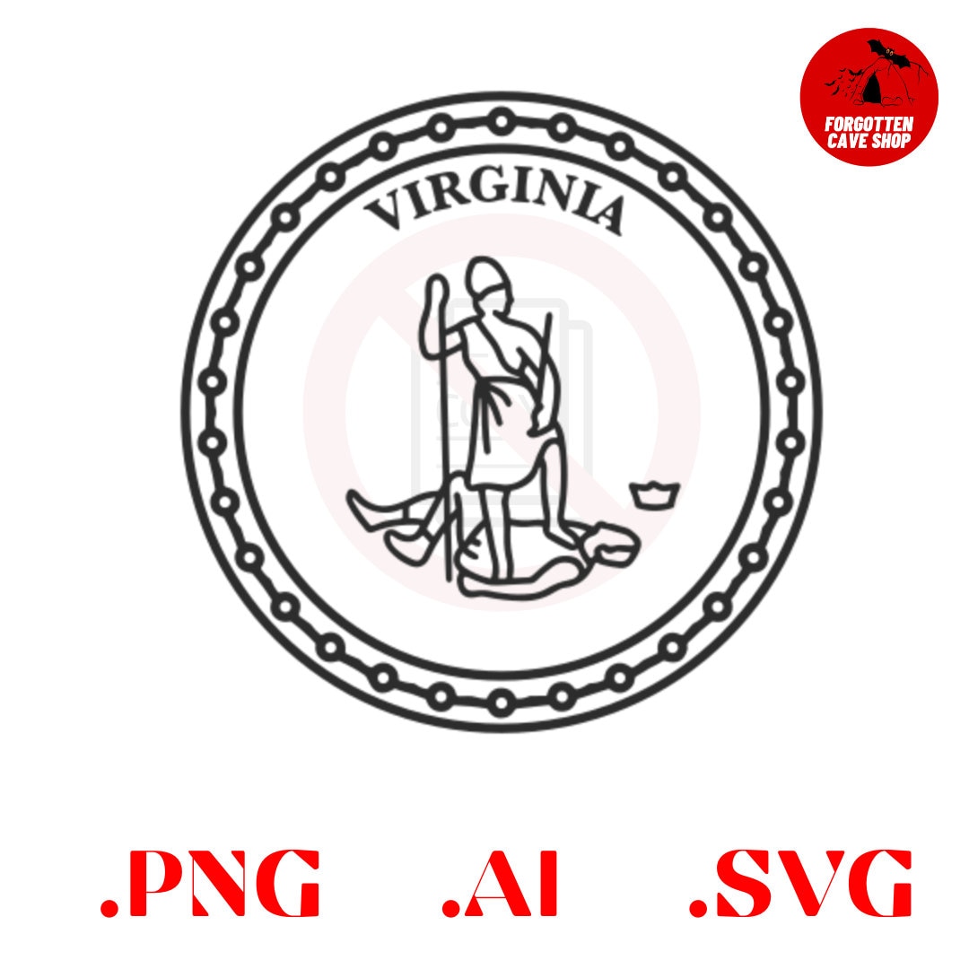 Virginia State Great Seal Logo Emblem Digital Vector .ai, .svg, .png - Etsy