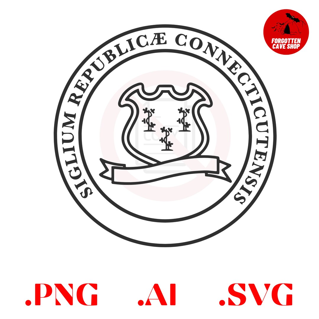Connecticut State Great Seal Logo Emblem Digital Vector .ai, .svg, .png ...