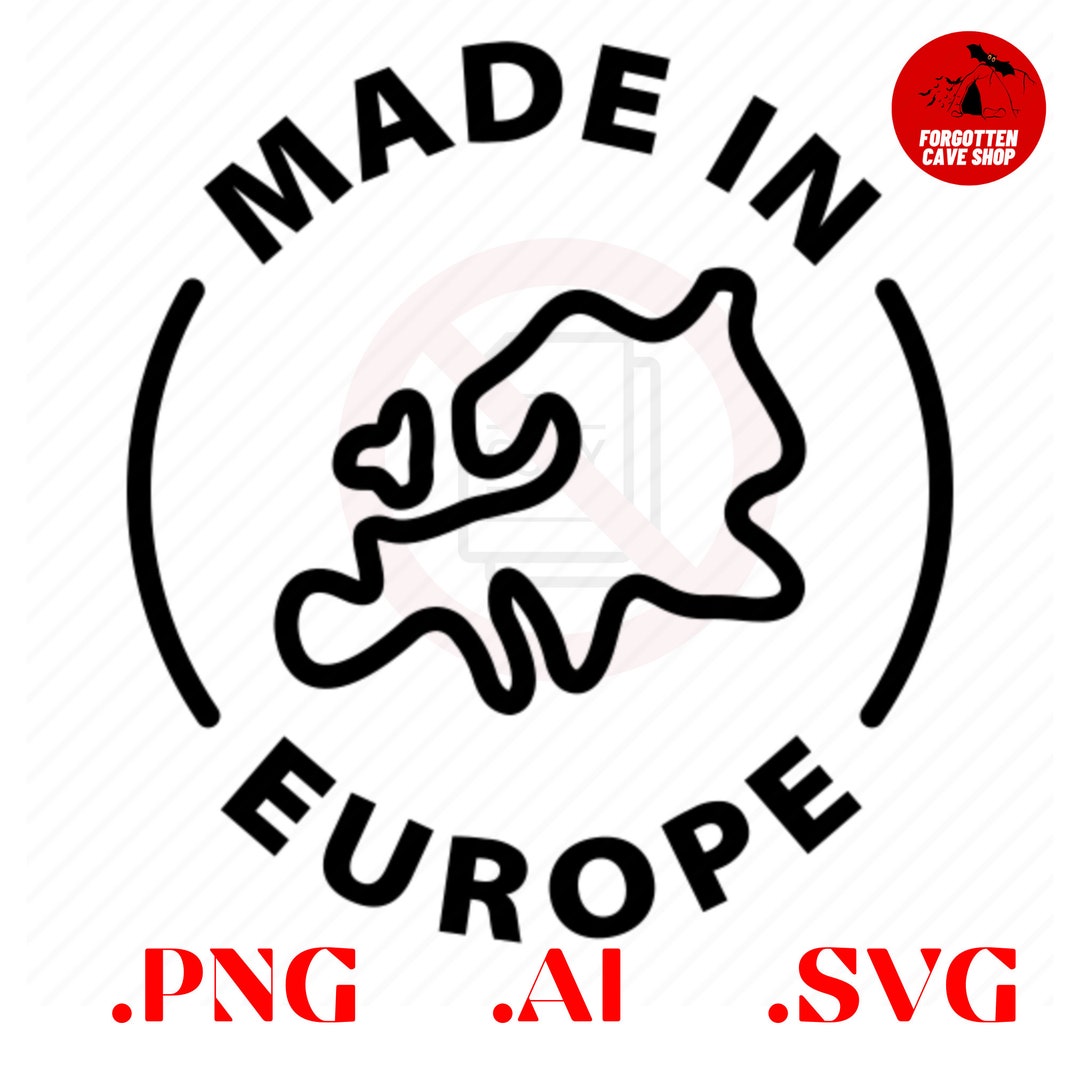 Made in Europe Logo Emblem Digital Vector .ai, .svg, .png - Etsy