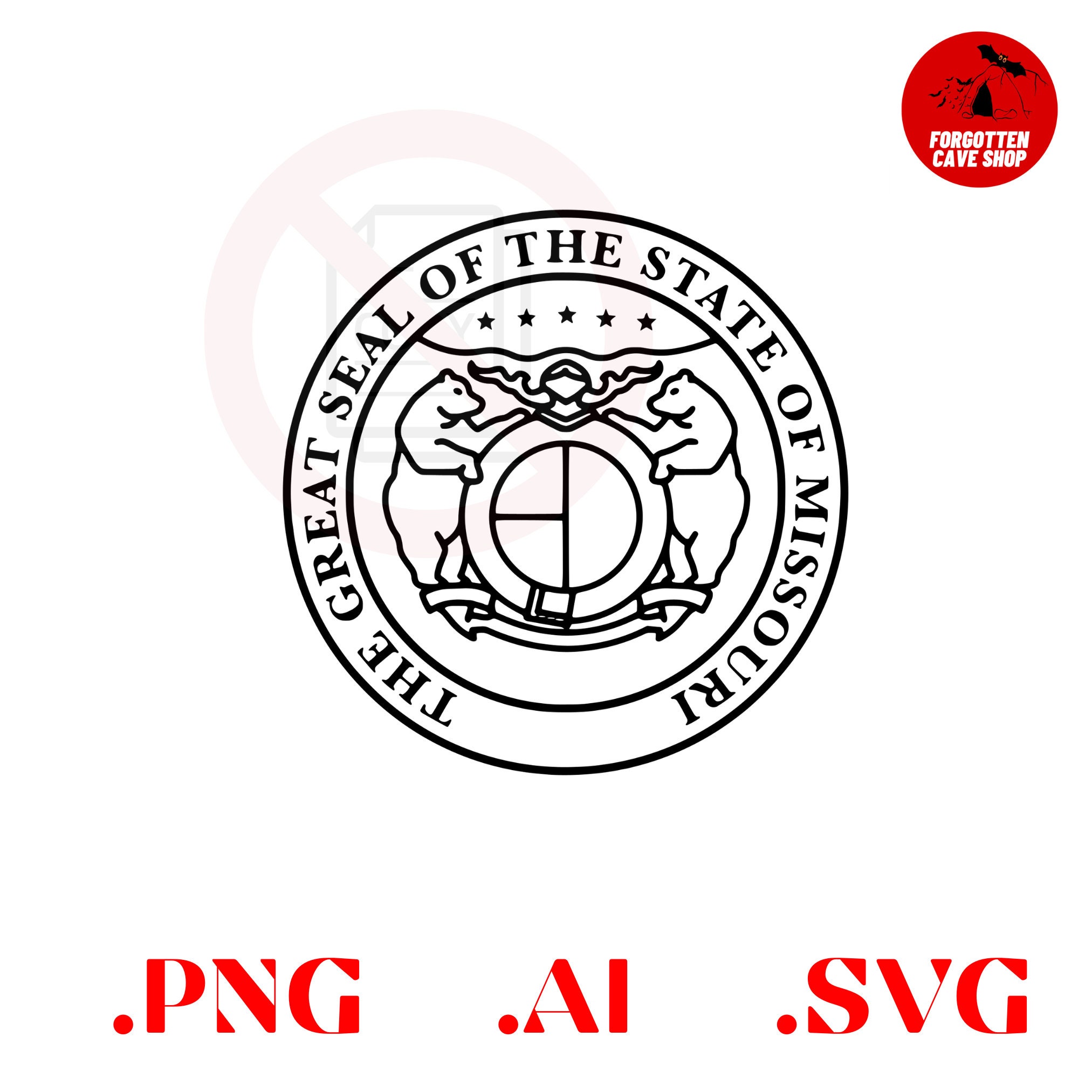 Missouri State Great Seal Logo Emblem Digital Vector .ai, .svg, .png - Etsy