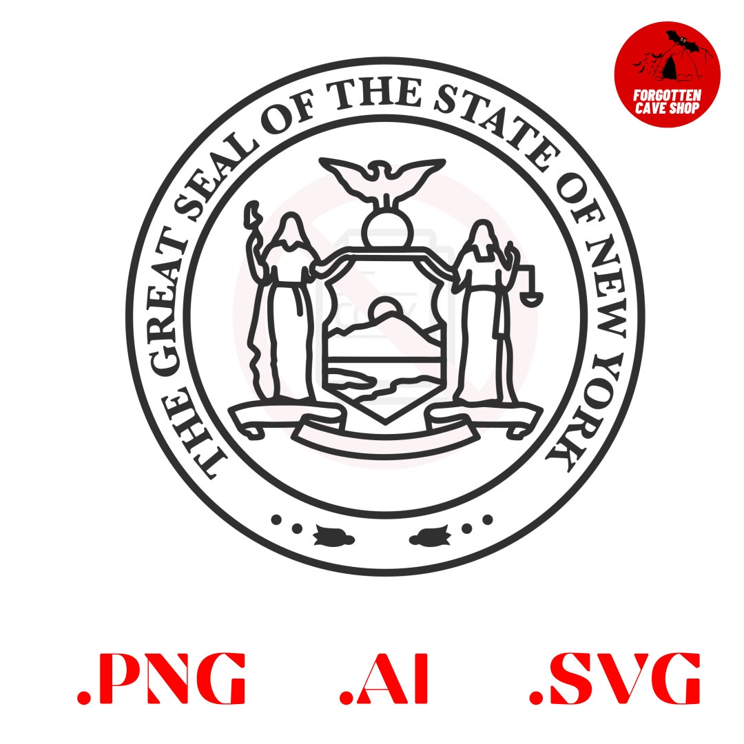 New York State Great Seal Logo Emblem Digital Vector .ai, .svg, .png - Etsy