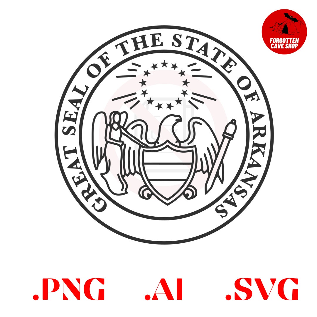 Arkansas State Great Seal Logo Emblem Digital Vector .ai, .svg, .png - Etsy