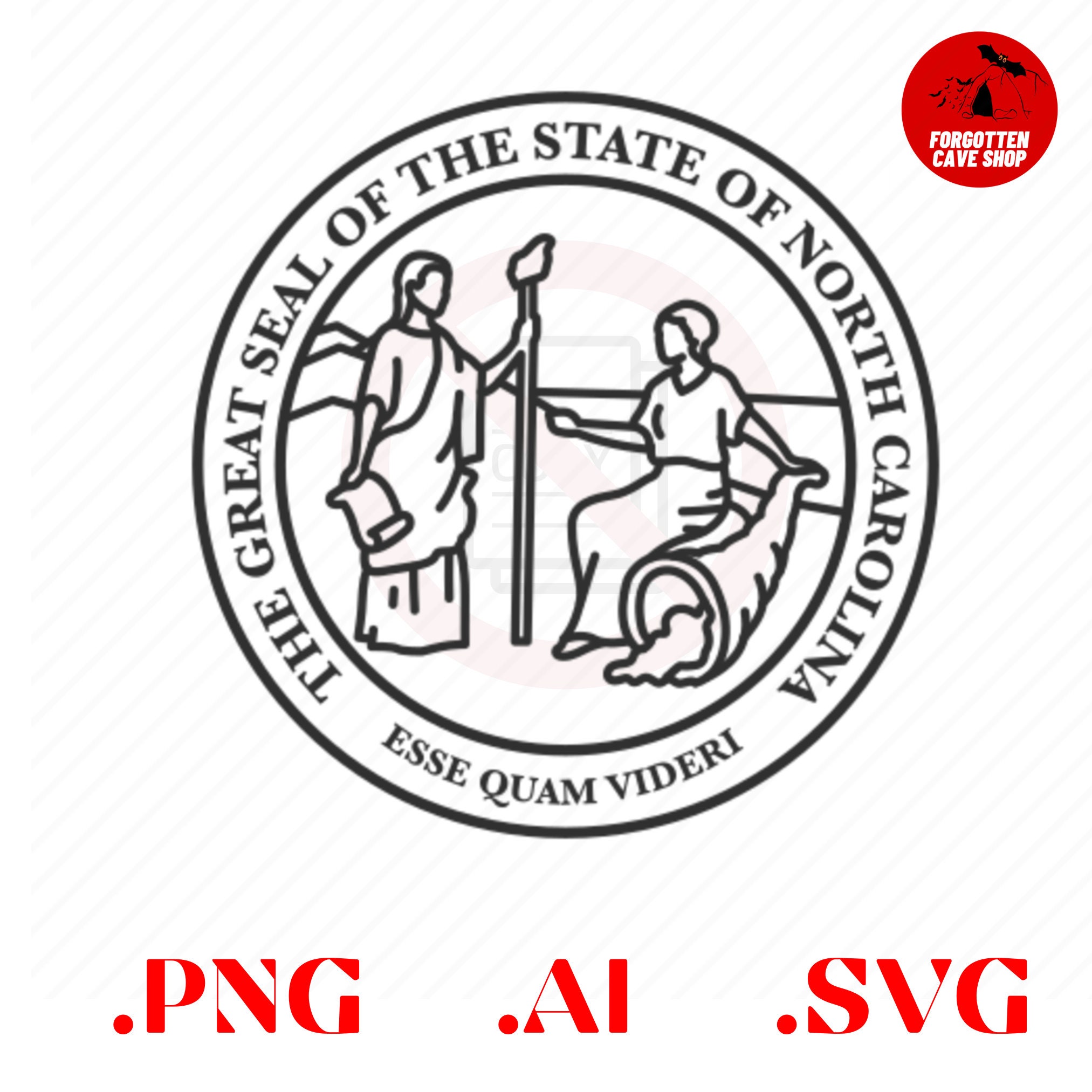 North Carolina State Great Seal Logo Emblem Digital Vector .ai, .svg ...