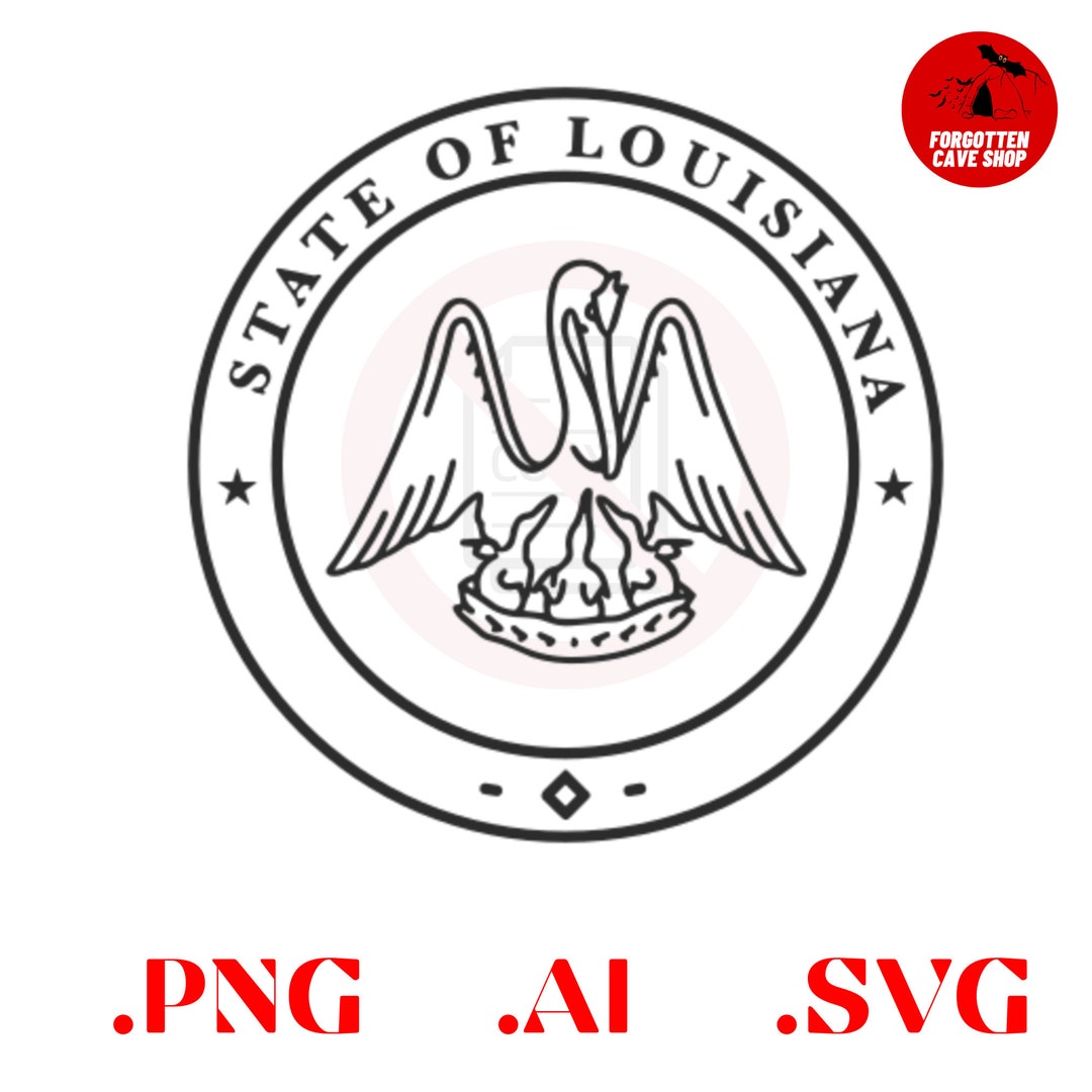 Louisiana State Great Seal Logo Emblem Digital Vector .ai, .svg, .png ...