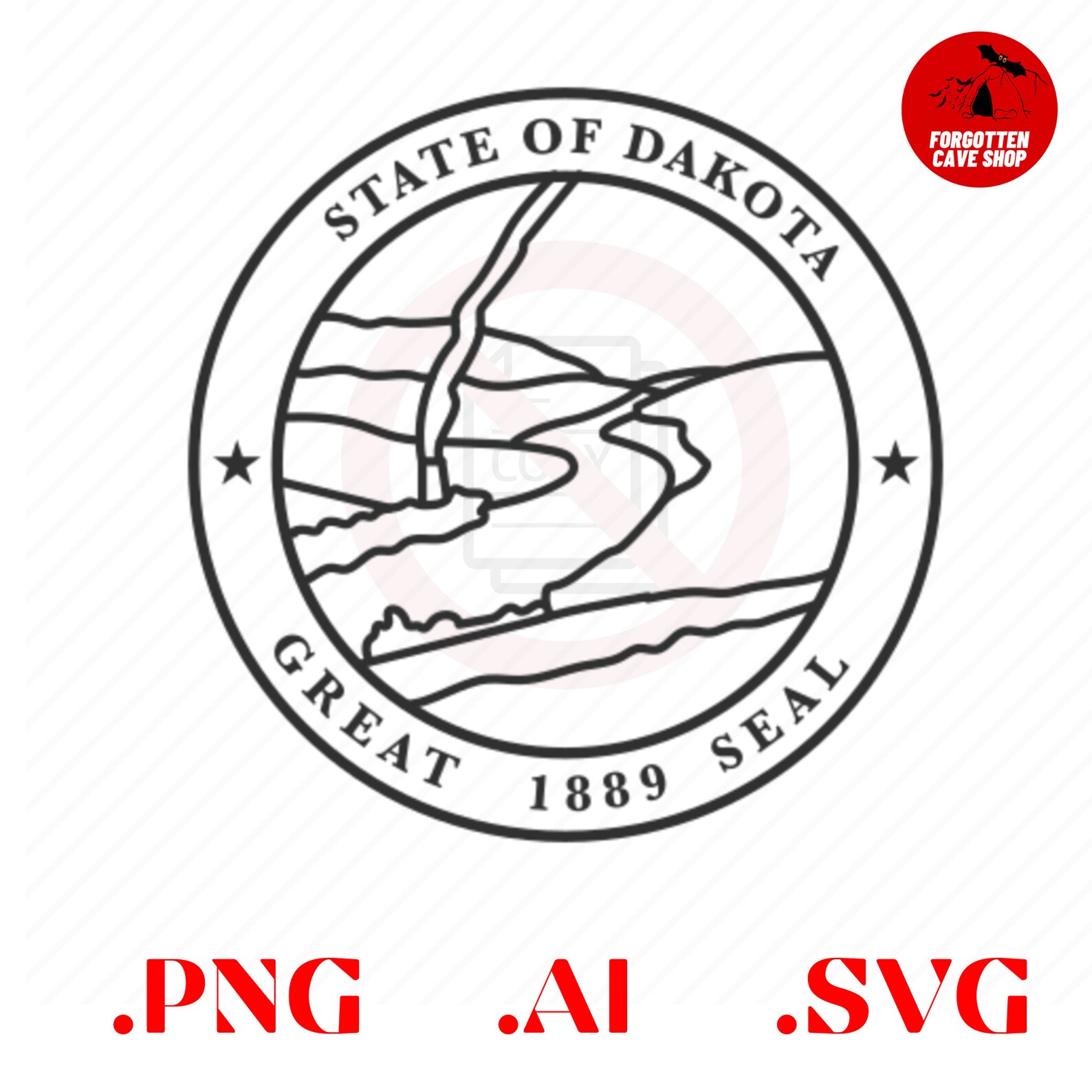 South Dakota State Great Seal Logo Emblem Digital Vector .ai, .svg ...
