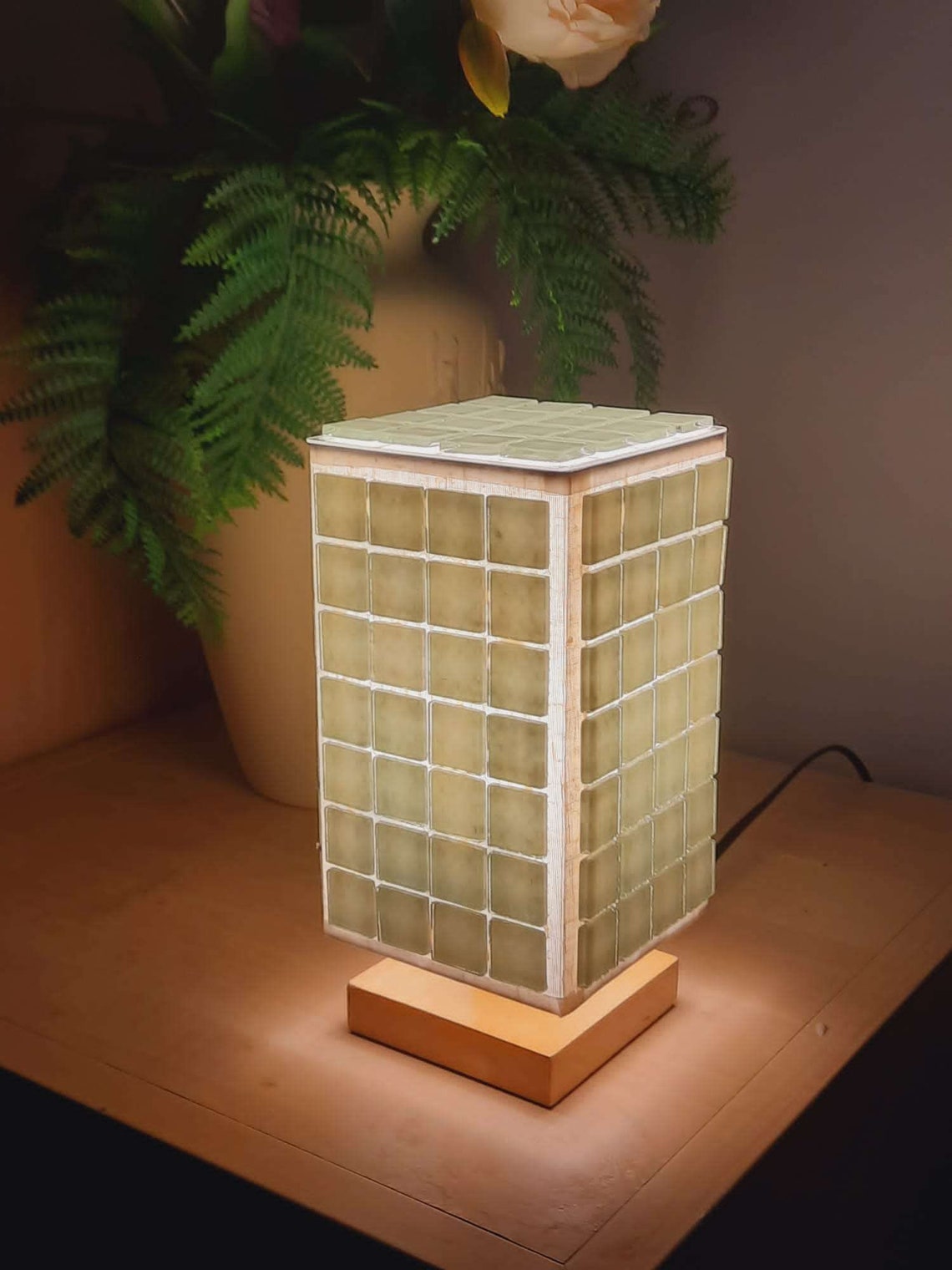 Tile Lamp - Lamp in the Room - Designer Lamp - Handmade Lamp - Etsy