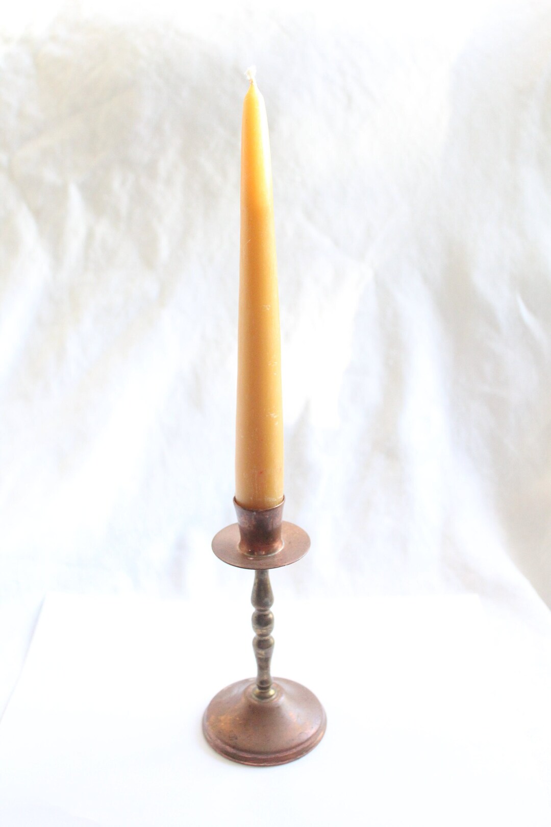 Vintage Copper Spindle Candle Stick - Etsy