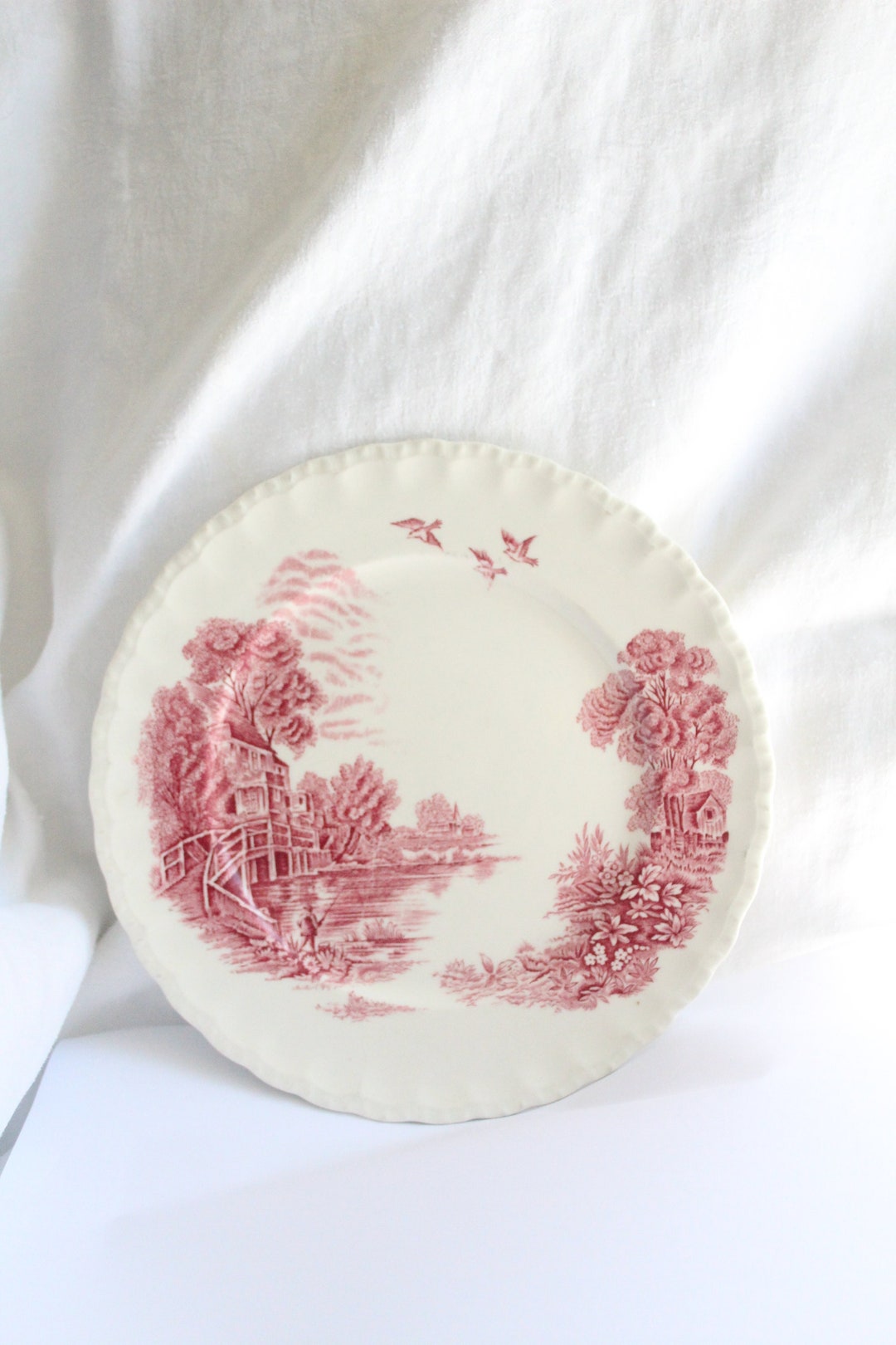 Grindley Meadow Brook Red Vintage Side Plate - Etsy