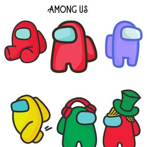Digital Red Among Us Stİcker,play Sticker,colorful Among Us Stickers ...